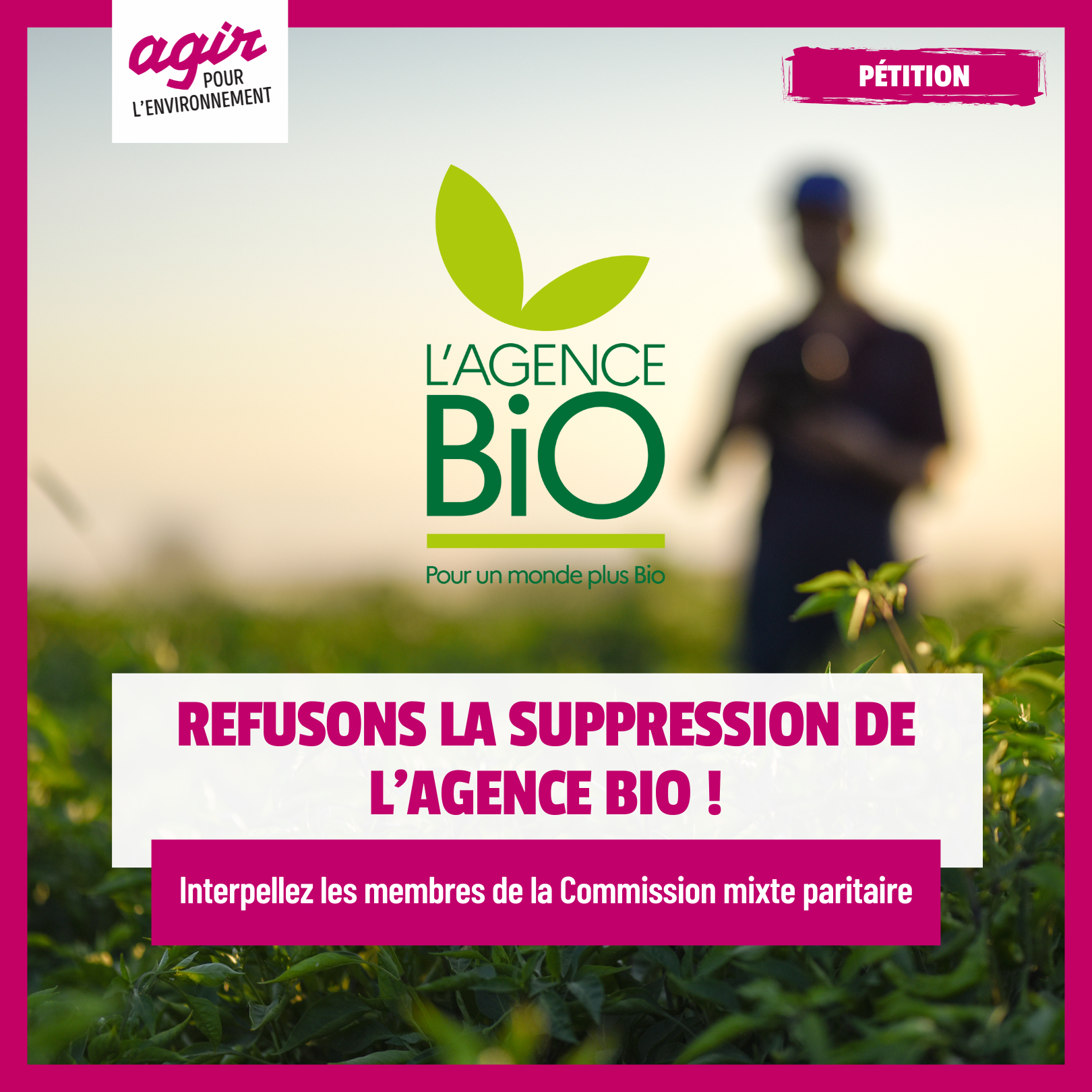 Refusons la suppression de l’Agence Bio ! – Agir pour l'Environnement